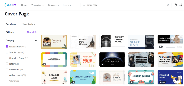 Canva Cover Page Intro Businesses